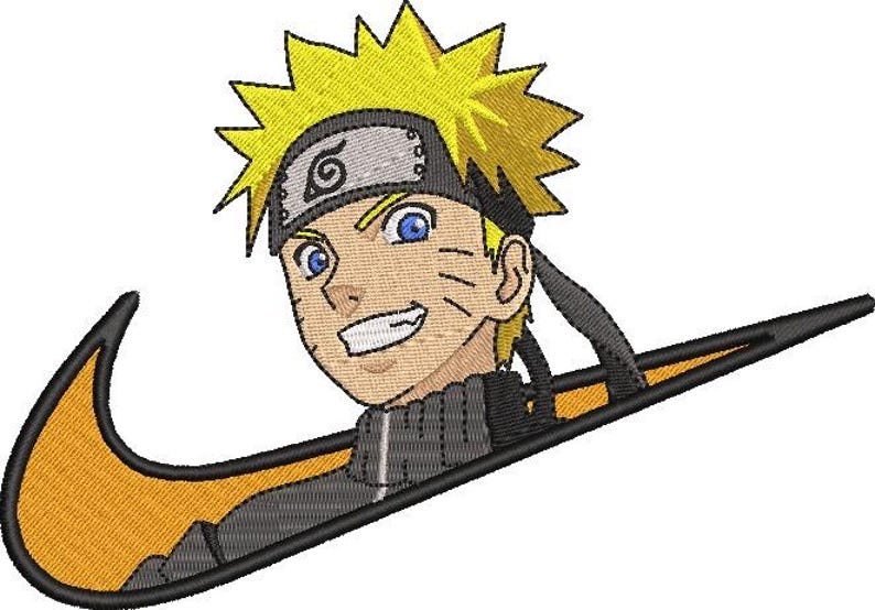 Nike X Naruto Swoosh Embroidery File, Machine Embroidery, Embroidery ...