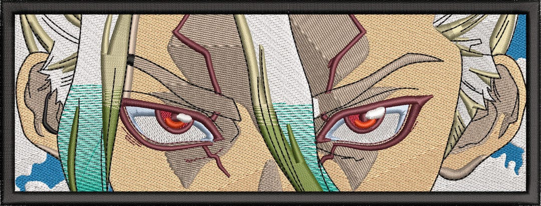 Senku Ishigami Eyes Patch Embroidery File, Machine Embroidery ...