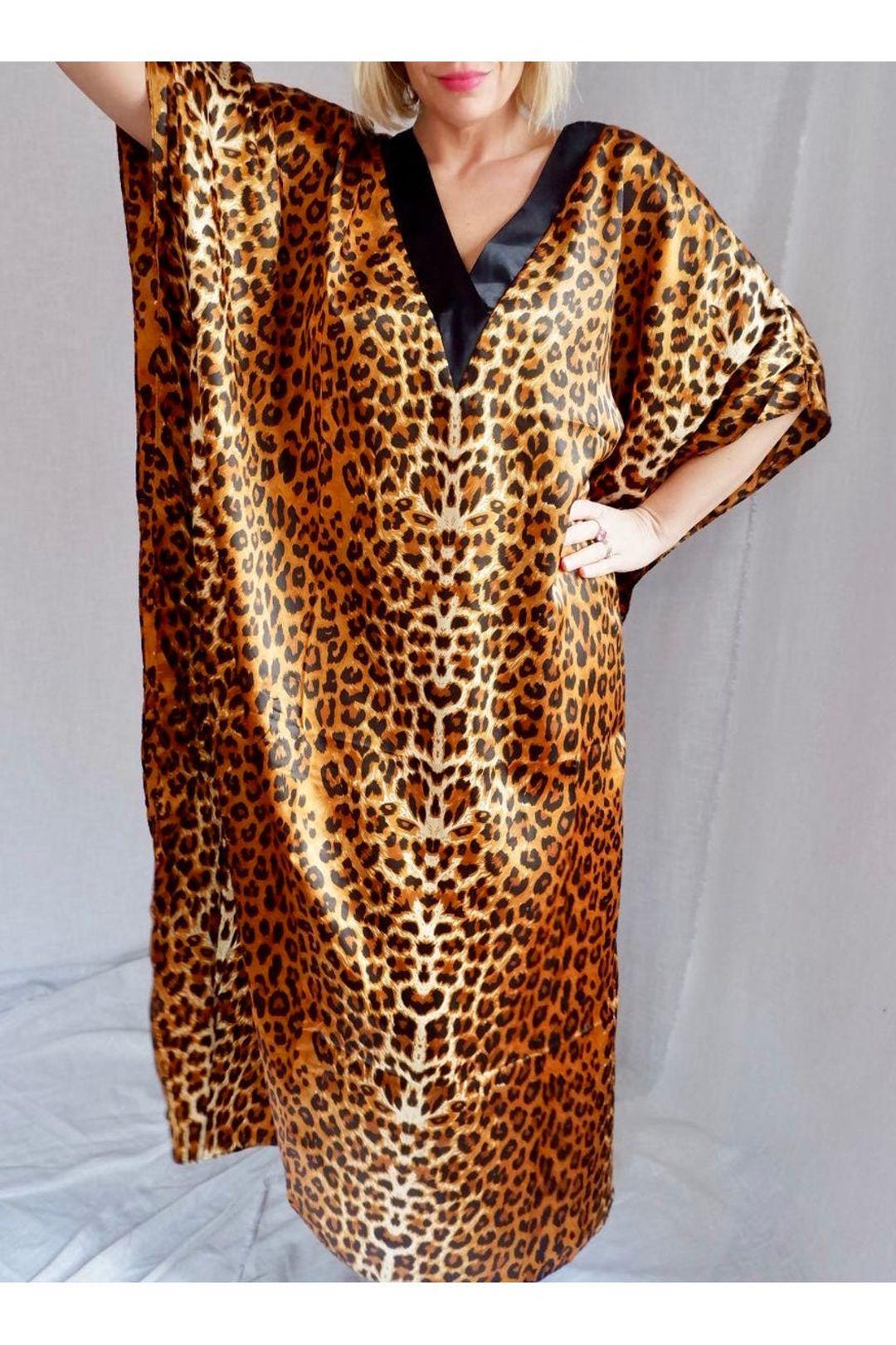 Leopard-print Kaftan by Winlar Free Size - Etsy