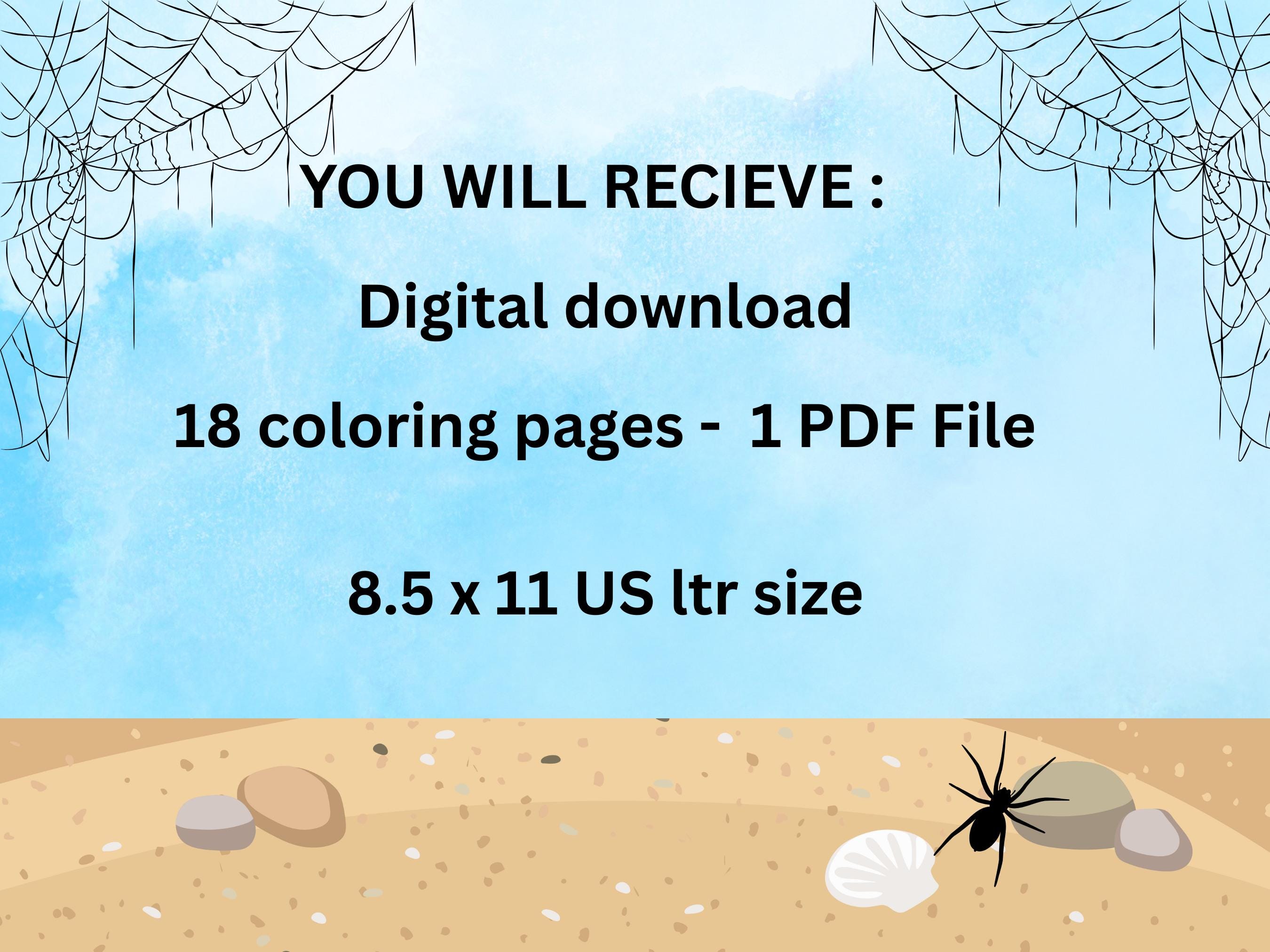 Summerween Coloring Pages: Spooky Halloween Summer Fun (PDF Download ...