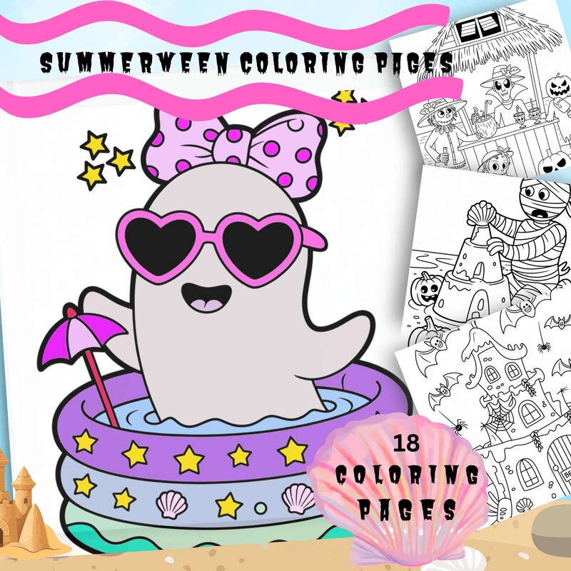 Summerween Coloring Pages - Etsy