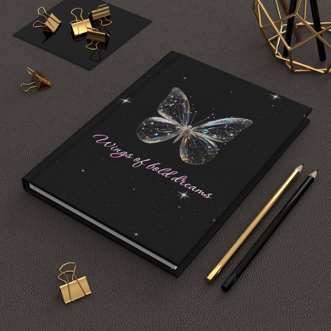 Butterfly Glitter Journal Notebook Hardcover Journal Matte ...