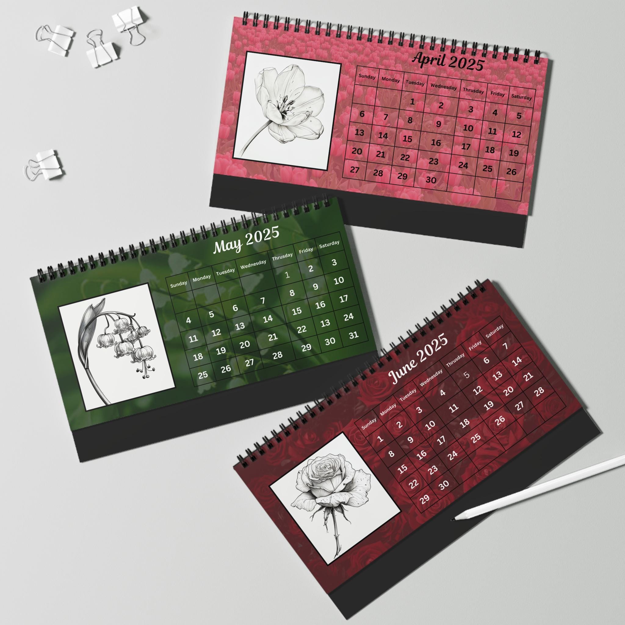 Monthly Calender Delight: Flower Coloring Planner and Art Journal Gift ...