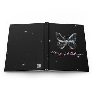 Butterfly Glitter Journal Notebook Hardcover Journal Matte ...