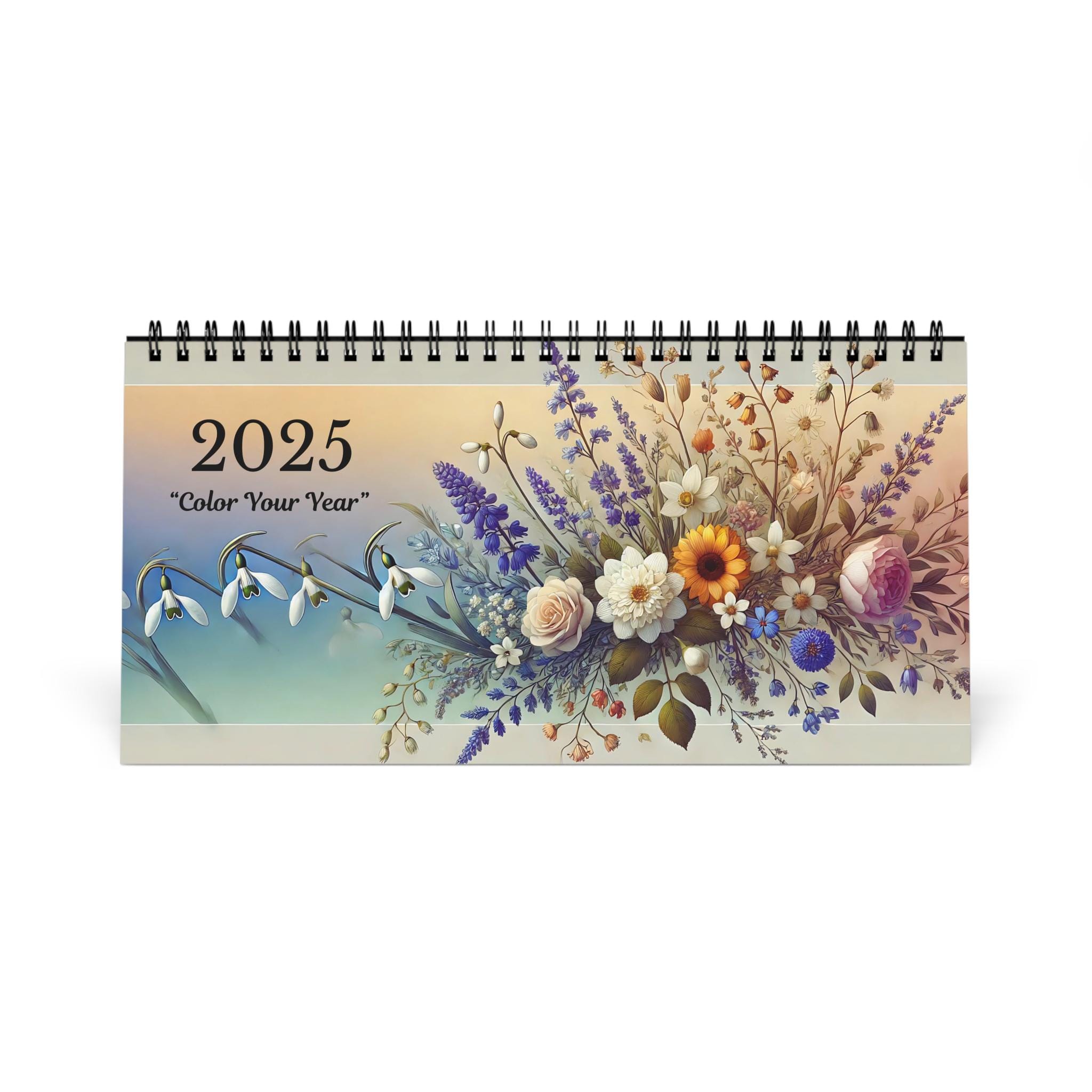 Monthly Calender Delight: Flower Coloring Planner and Art Journal Gift ...