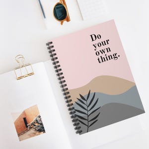 Boho Themed Spiral Notebook - Ruled Line, Journal, Diary, Writing Pad ...