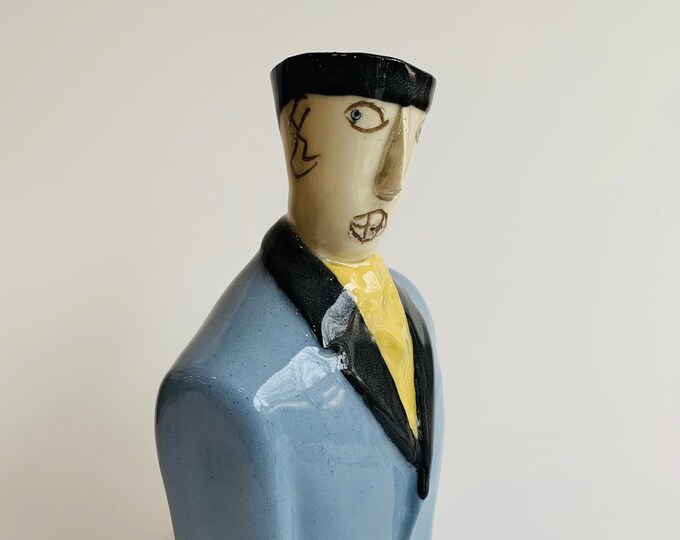 Vintage Folk Art Vase, Tacoma Art Pottery, David Keyes - Etsy