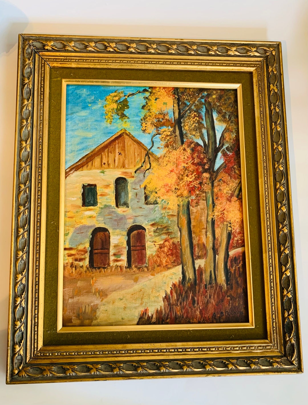 Vintage Original Framed Painting on Canvas, California - Etsy