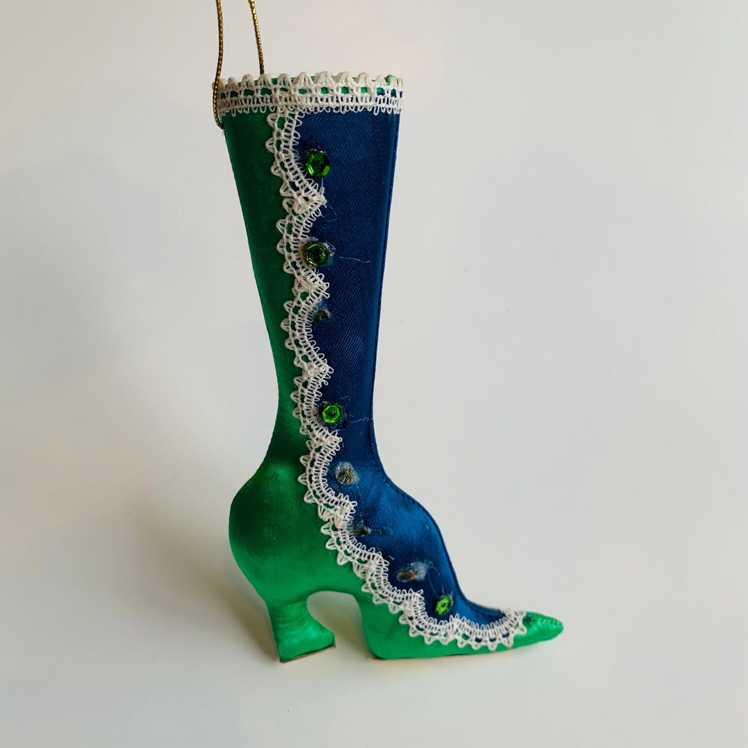 Vintage Chirstmas Fancy Boot Ornament - Etsy