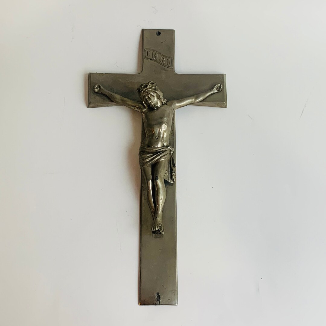 Vintage Parsons Silver Metal Crucifix - Etsy