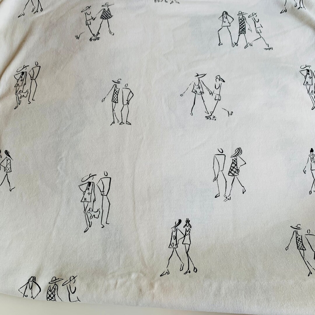 Vintage Lorber Industries of California, Stick Figures, Fabric - Etsy