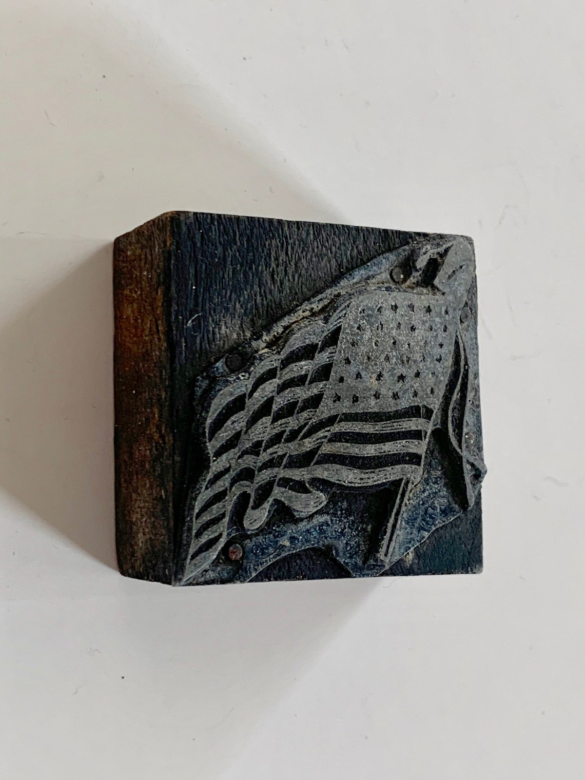 Vintage American Flag Stamp Advertising Newspaper | Etsy