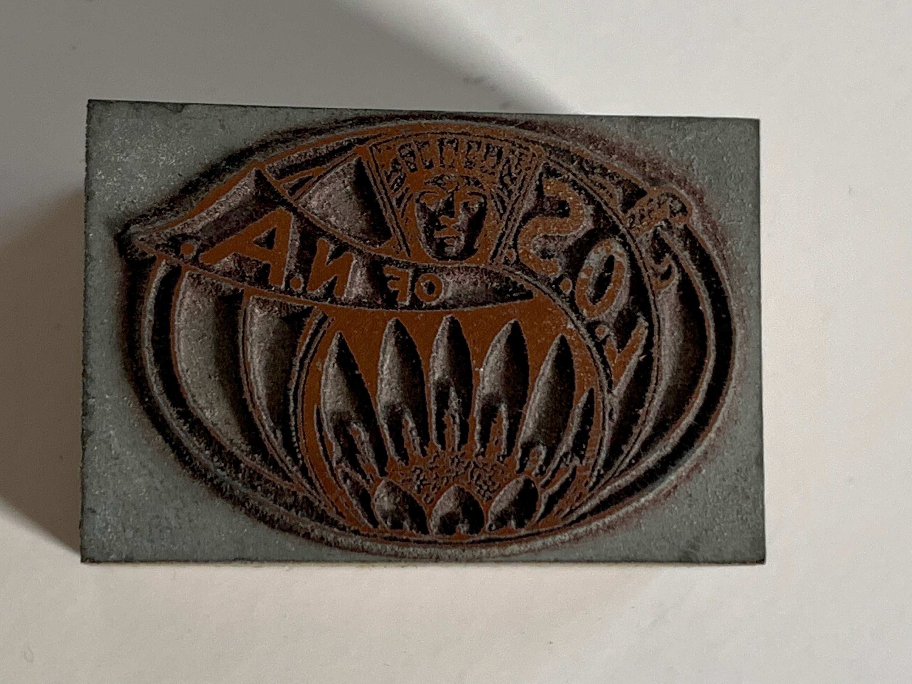 Vintage Newspaper Advertising Stamp Block - Etsy