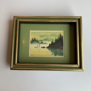 Vintage Ann Rutter Original Framed Watercolor Painting, Landscape - Etsy