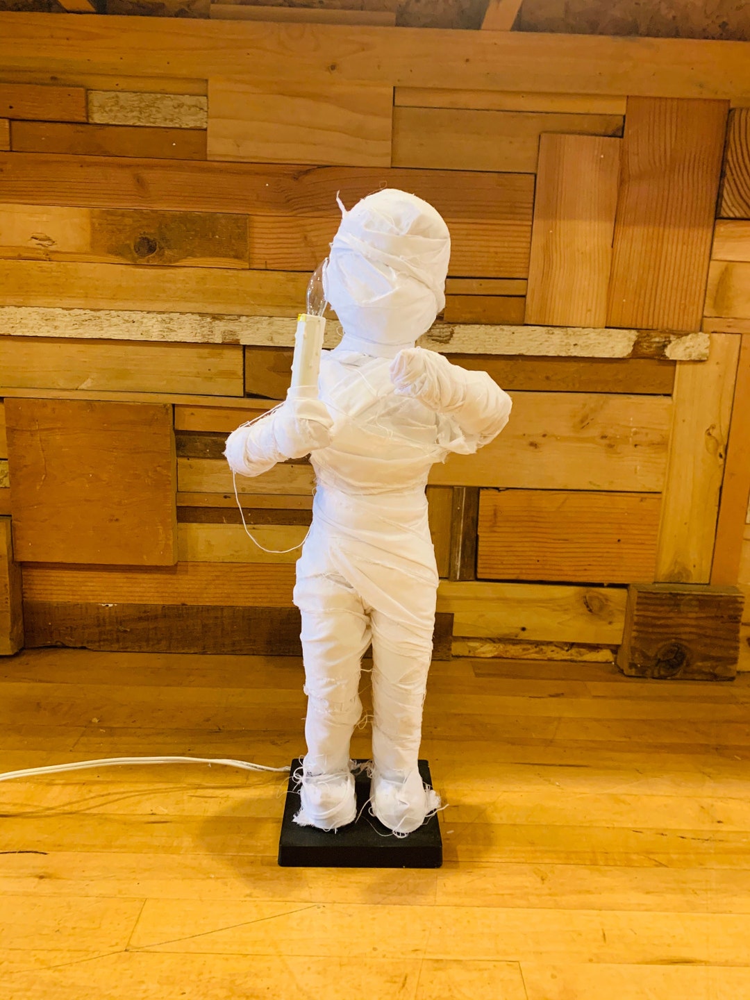 Handcrafted Mummy, Halloween Decoration, Moves, Lights Up - Etsy