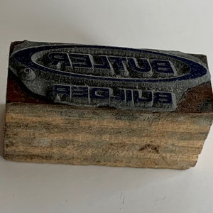 Vintage Advertising Print Block, Newspaper Ad Stamp, Butler - Etsy