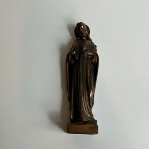 Vintage Copper Jesus Figurine - Etsy