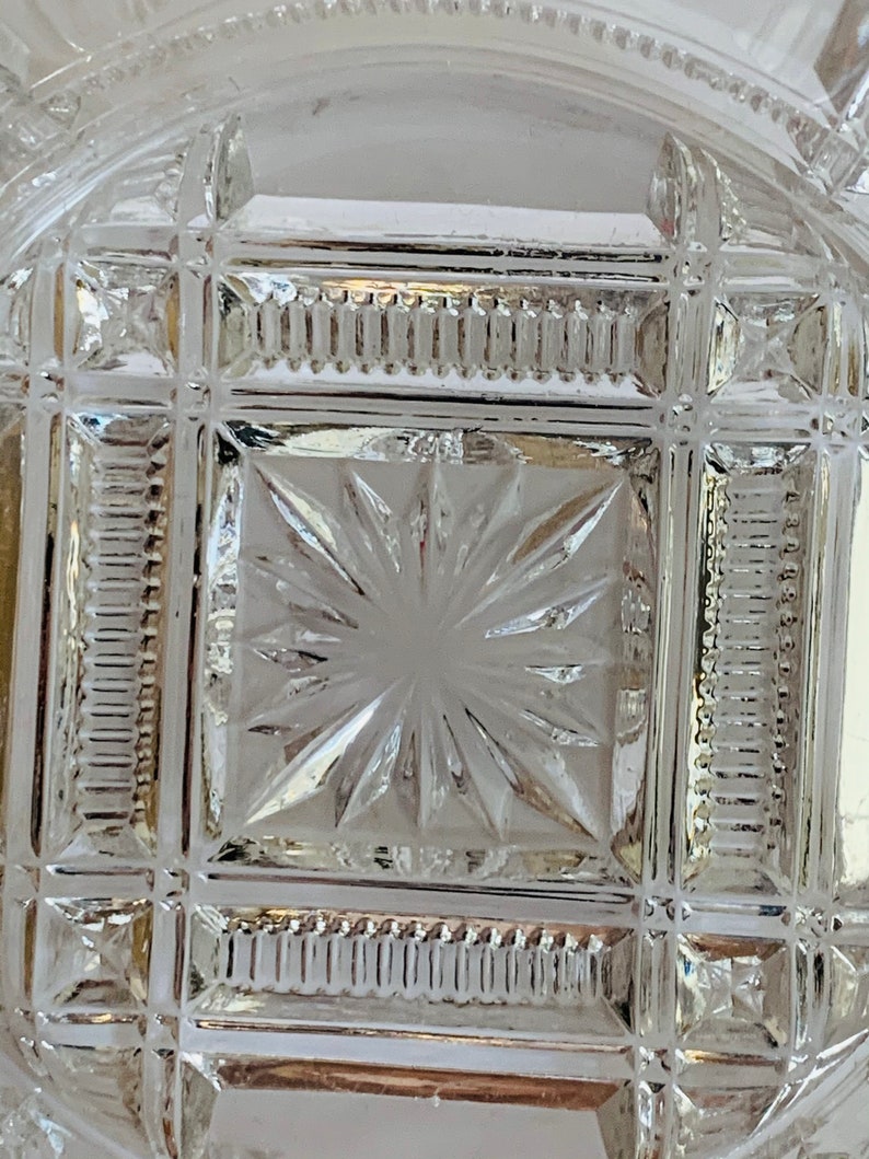 Antique George Duncan and Sons Pressed Glass Canister | Etsy