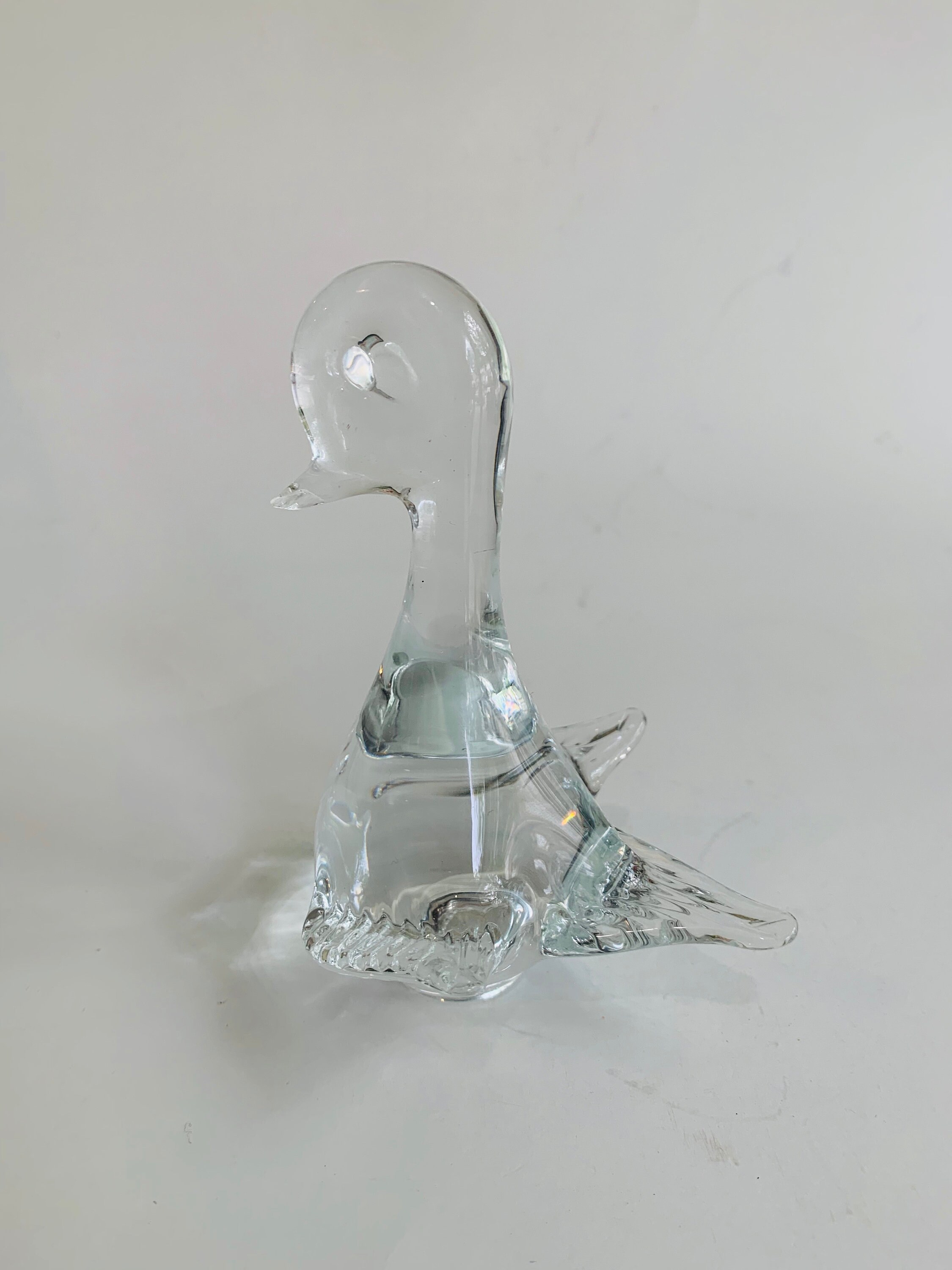 Vintage Clear Glass Bird Made in Sweden | Etsy