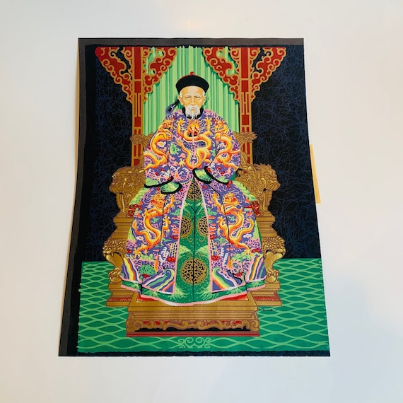 Vintage James Bunnell Serigraph Chinese Ancestor Print | Etsy
