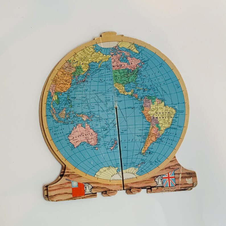 Vintage Plano-sphere Paper Globe H. M. Gousha Company - Etsy