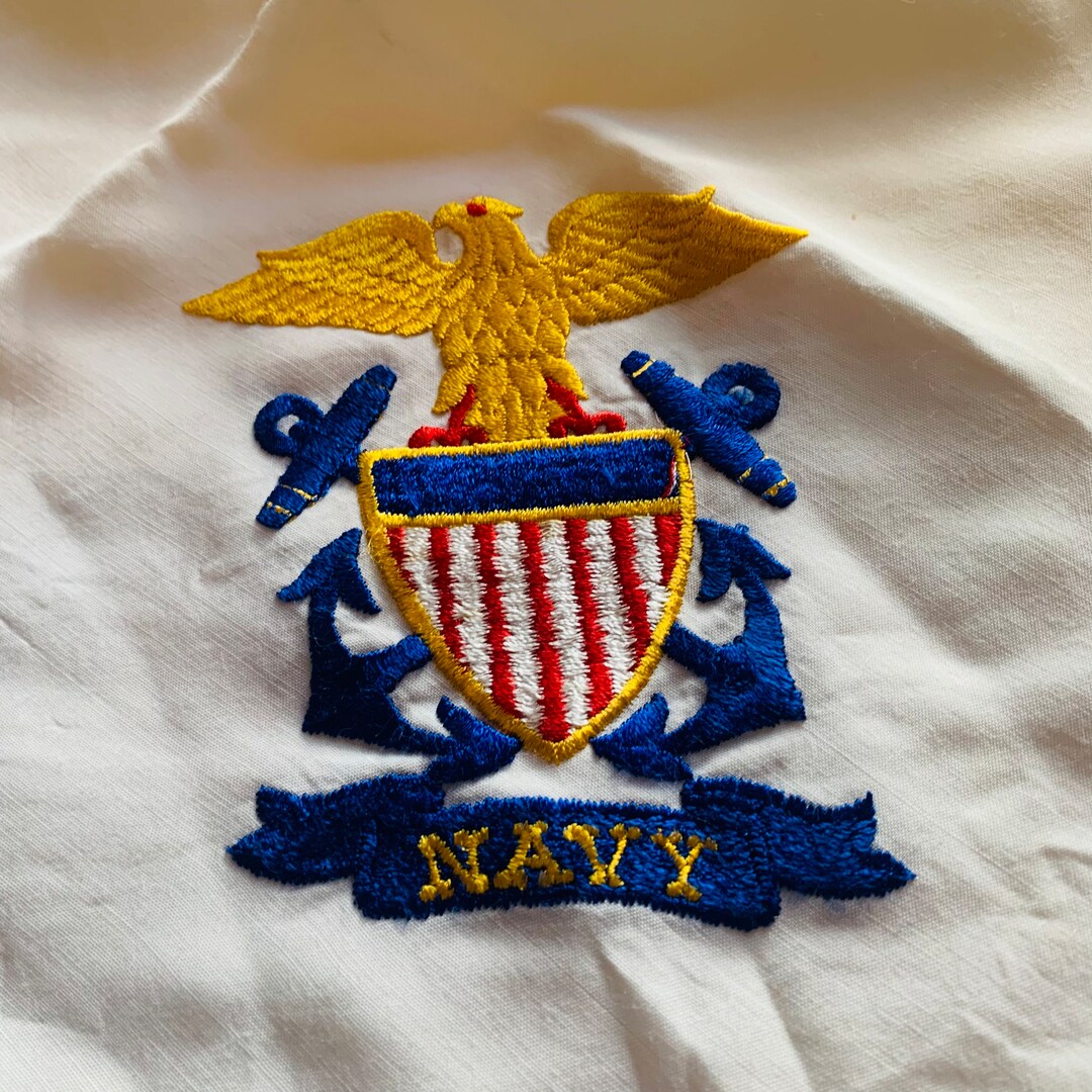 Vintage USA Navy Table Cloth - Etsy