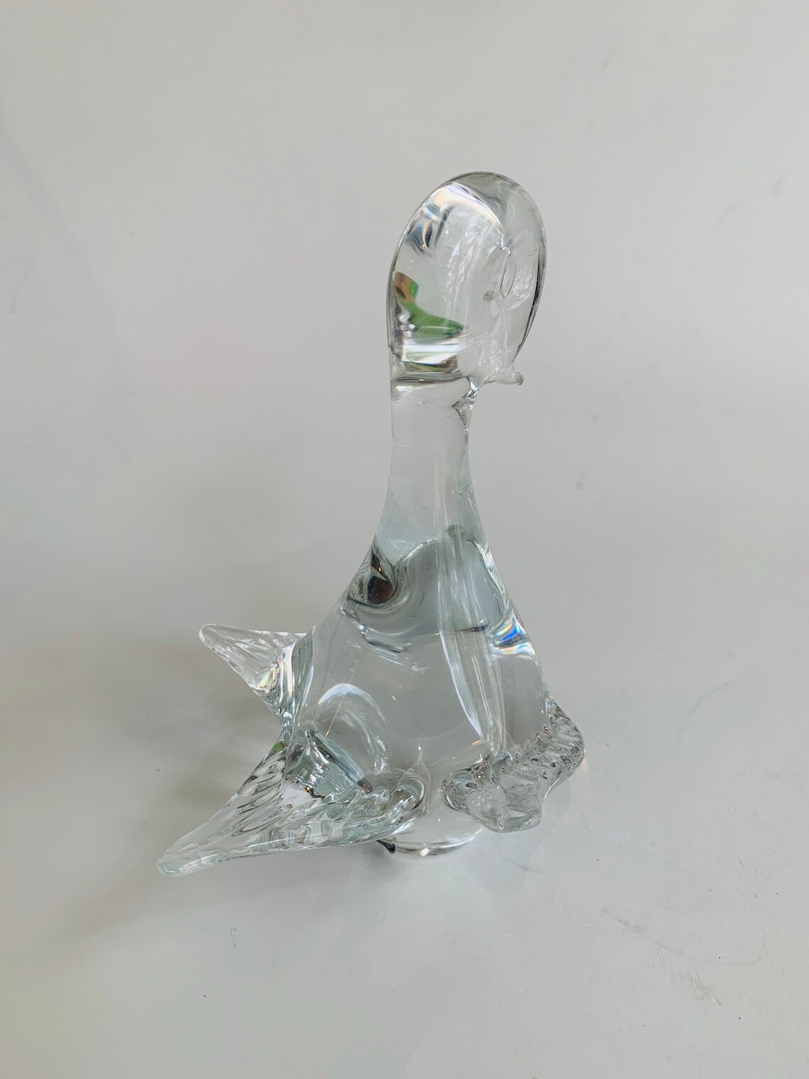 Vintage Clear Glass Bird Made in Sweden | Etsy