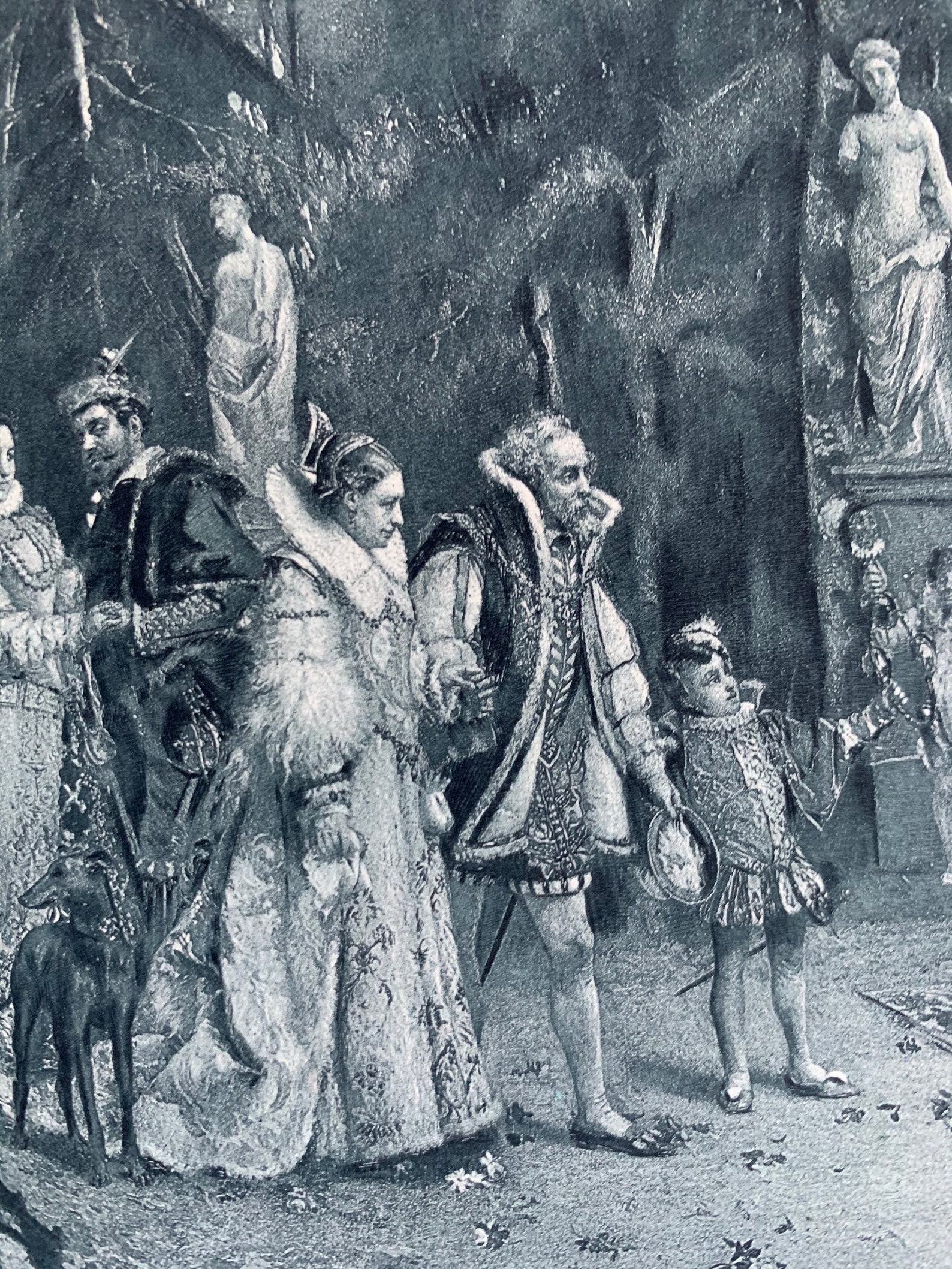 Antique Print, the Golden Wedding, C. Detti. Pink, Gravure Gebbie & Co ...