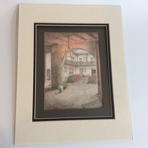 Vintage Archie Boyd Print, Brulator Courtyard - Etsy