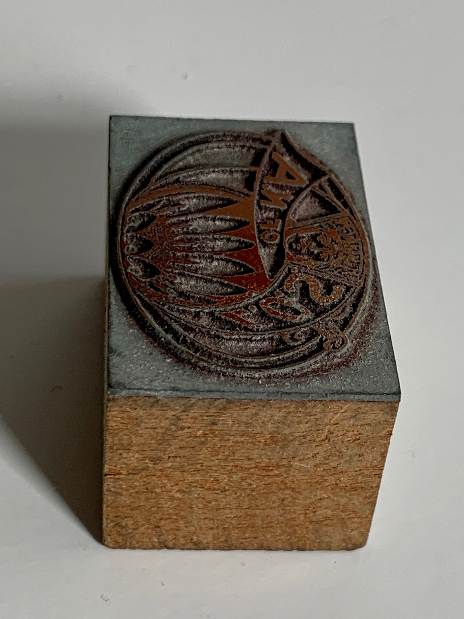 Vintage Newspaper Advertising Stamp Block - Etsy