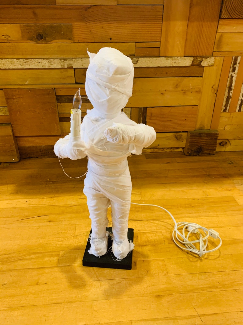 Handcrafted Mummy, Halloween Decoration, Moves, Lights Up - Etsy