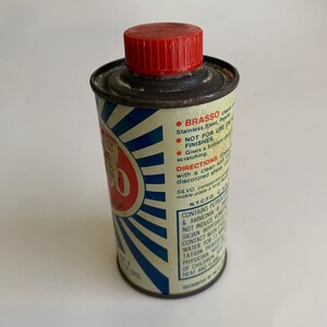 Vintage Brasso Round Metal Tin - Etsy