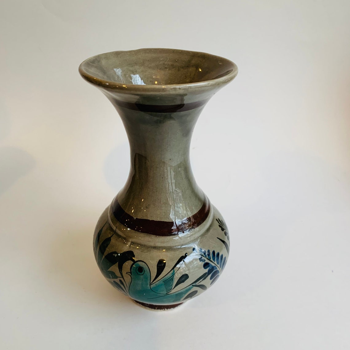 Vintage Tonala Mexican Folk Art Pottery Vase - Etsy Vintage Tonala Mexican Folk Art Pottery Vase - Etsy
