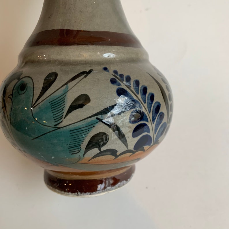 Vintage Tonala Mexican Folk Art Pottery Vase - Etsy Vintage Tonala Mexican Folk Art Pottery Vase - Etsy