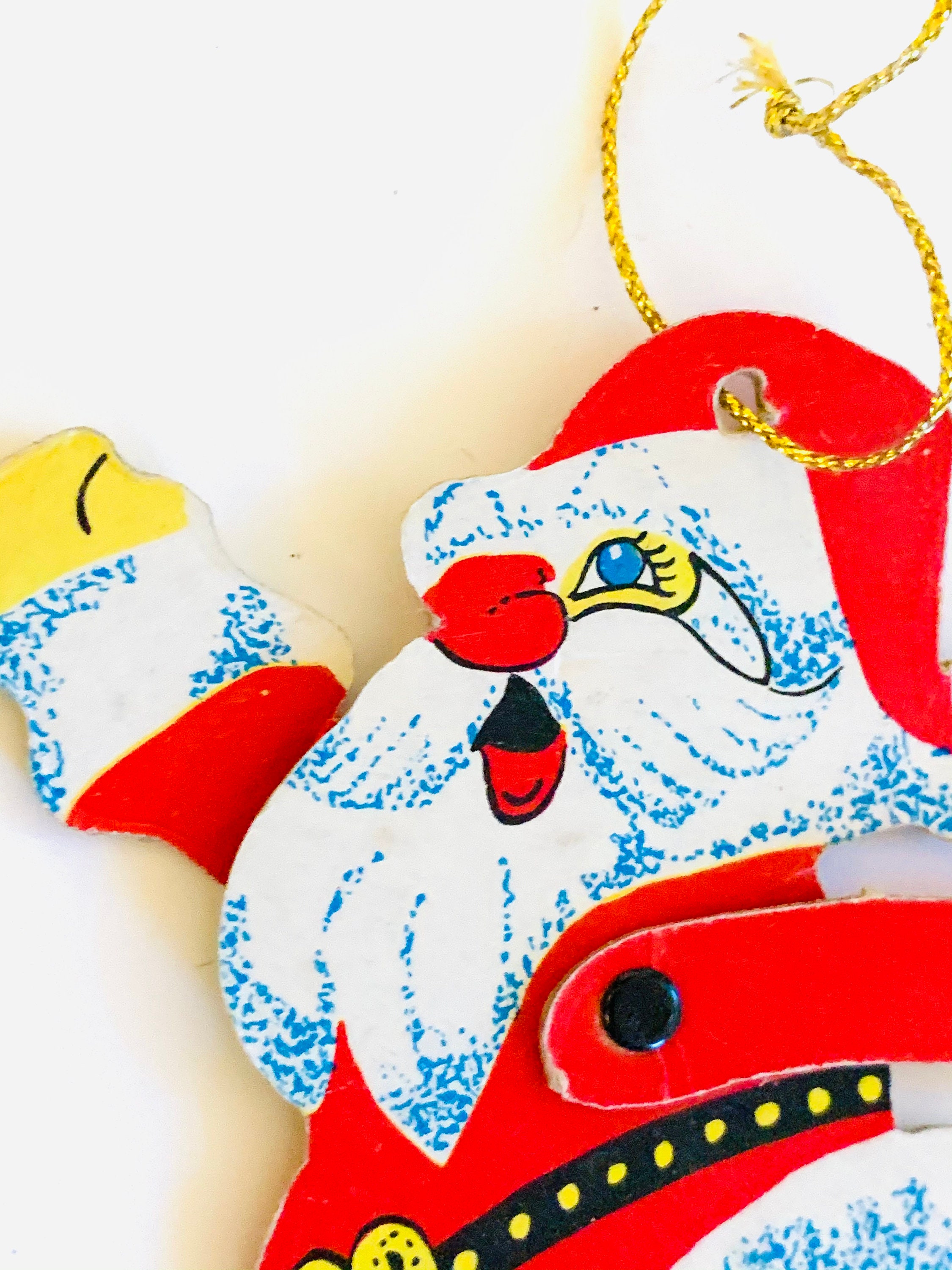 Vintage Paper Santa Clause Christmas Ornament | Etsy