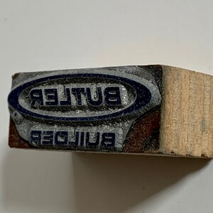 Vintage Advertising Print Block, Newspaper Ad Stamp, Butler - Etsy