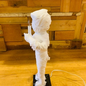 Handcrafted Mummy, Halloween Decoration, Moves, Lights Up - Etsy