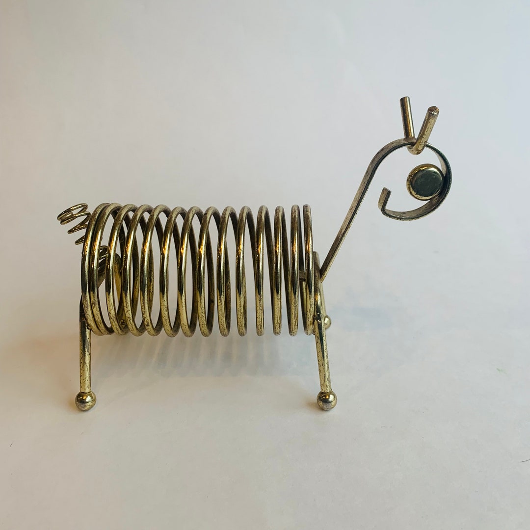Vintage Slotted Coiled Metal Animal Mail Holder - Etsy