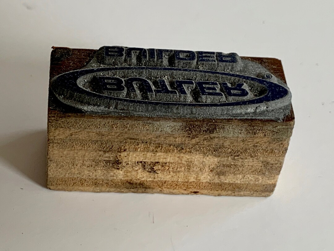 Vintage Advertising Print Block, Newspaper Ad Stamp, Butler - Etsy