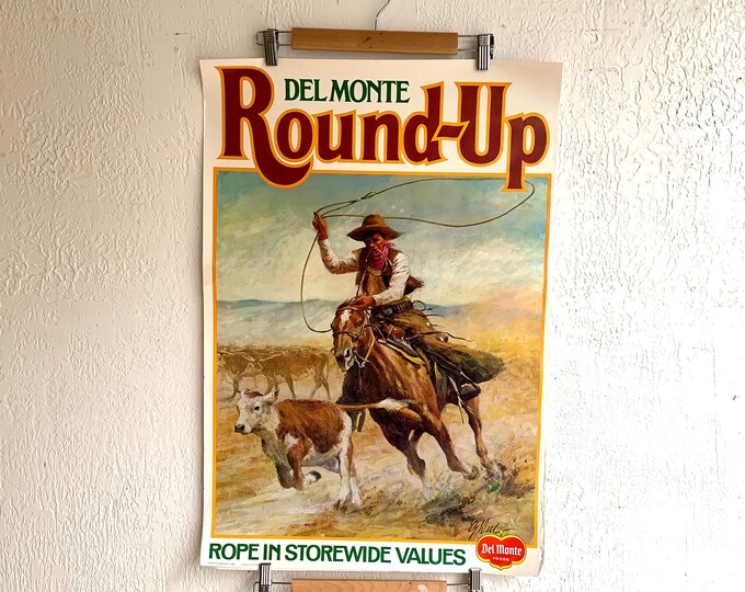 Vintage Del Monte Round UP Western Advertising Posters - Etsy Canada