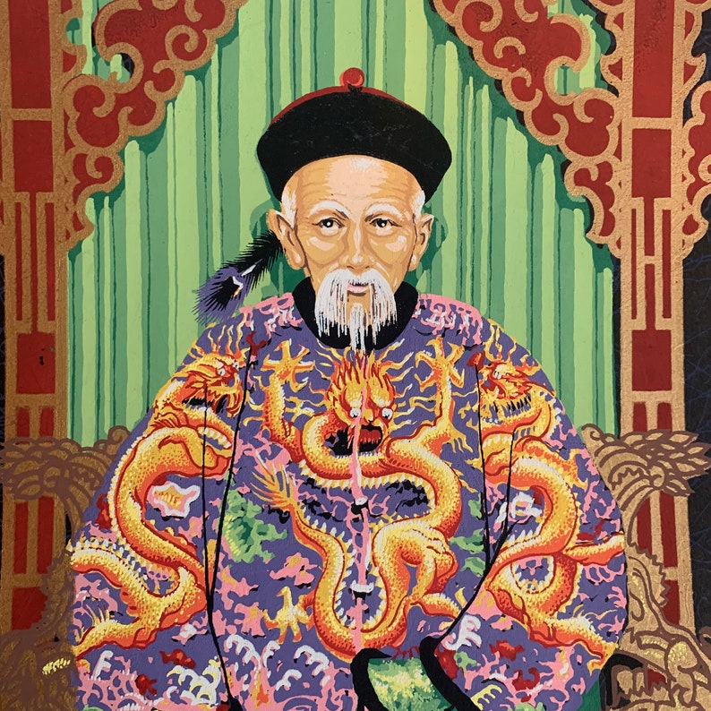 Vintage James Bunnell Serigraph Chinese Ancestor Print - Etsy