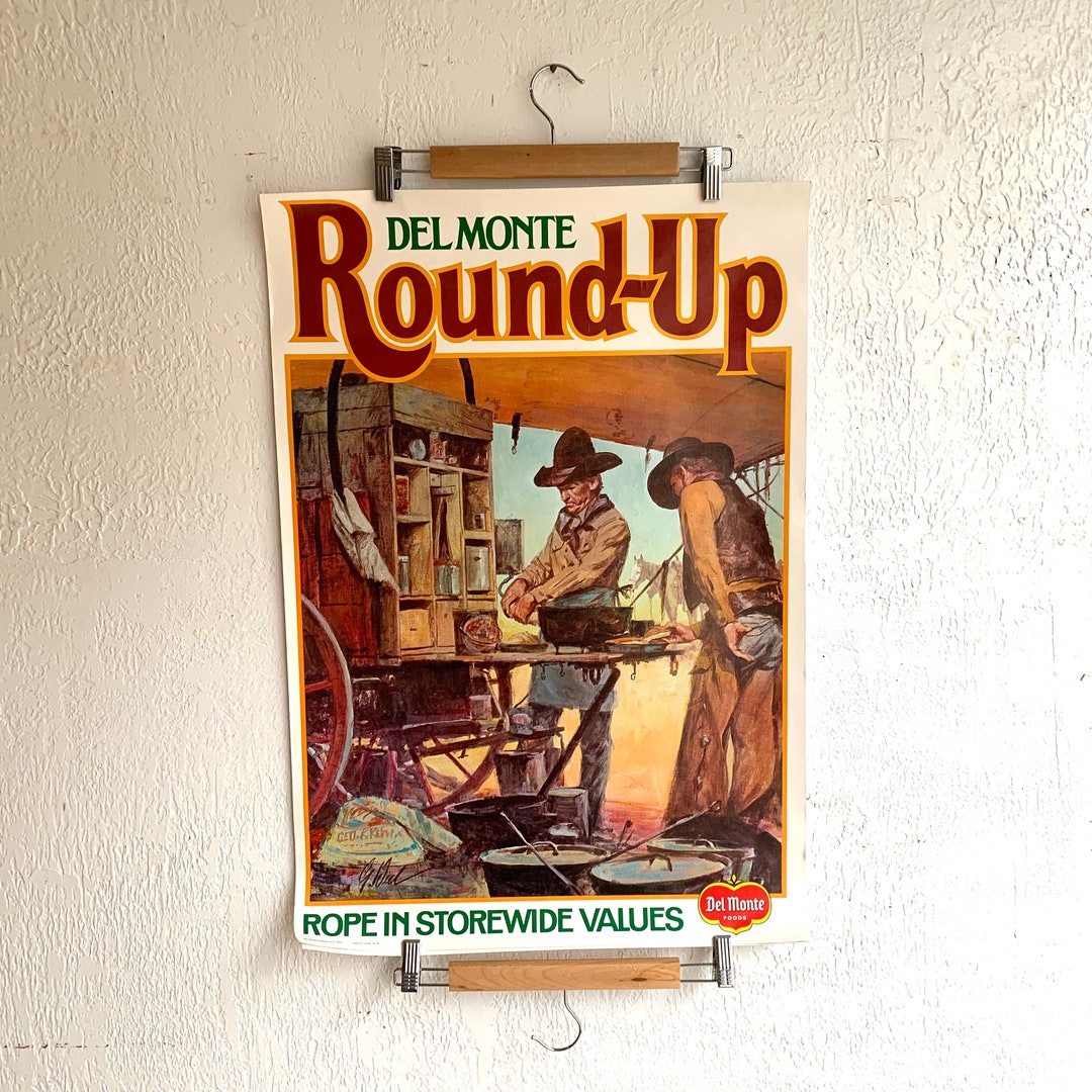 Vintage Del Monte Round up Poster - Etsy
