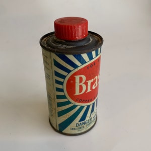 Vintage Brasso Round Metal Tin - Etsy