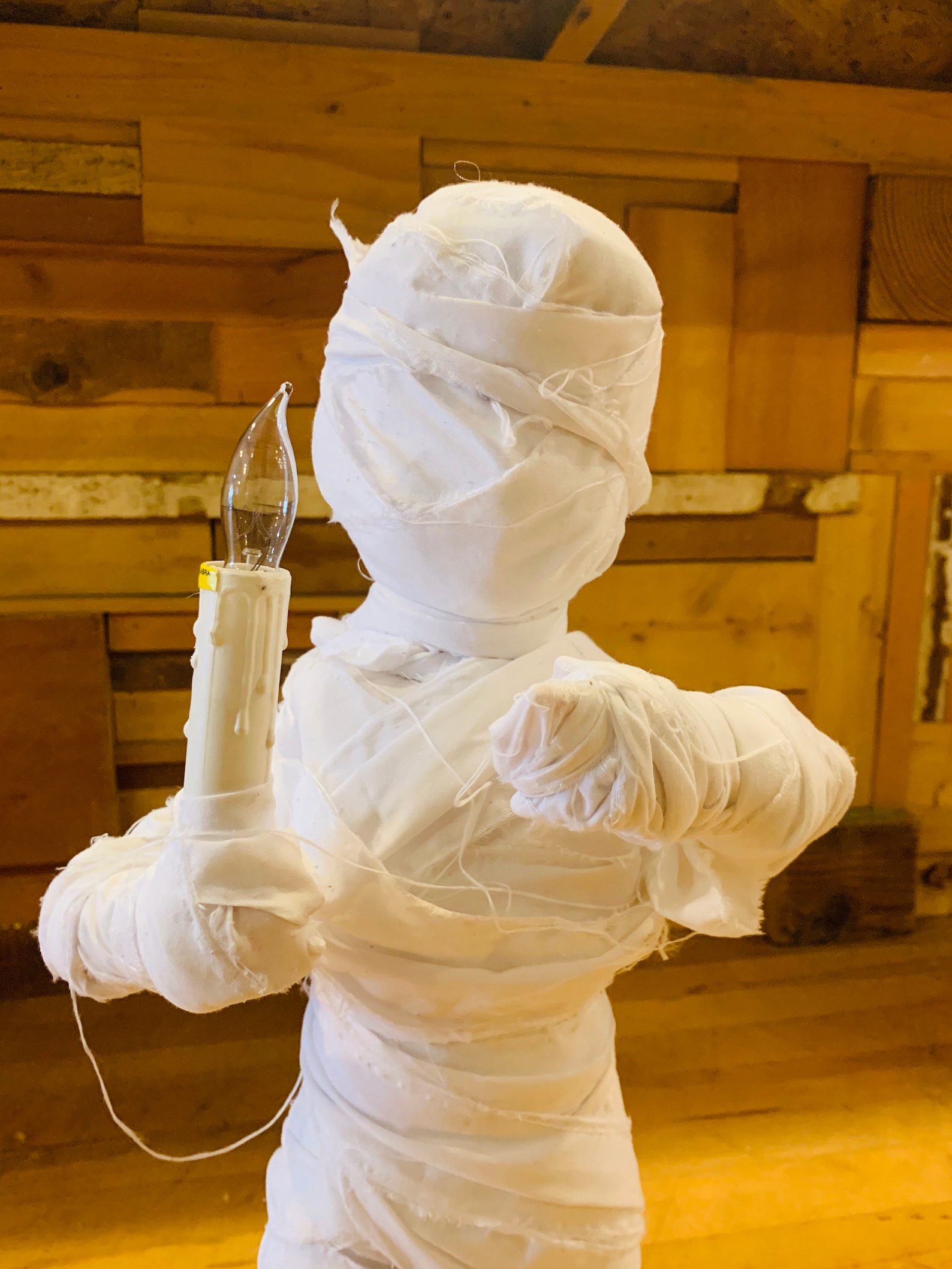 Handcrafted Mummy Halloween Decoration Moves Lights Up - Etsy