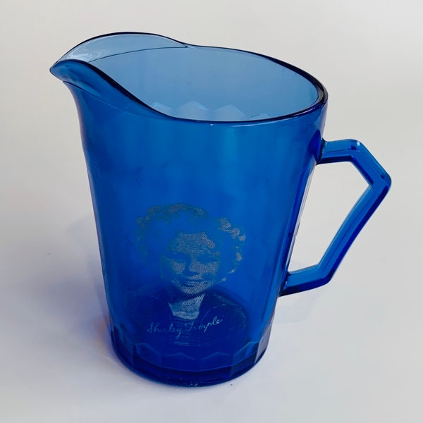 Blue Depression Glass Pitcher - Etsy
