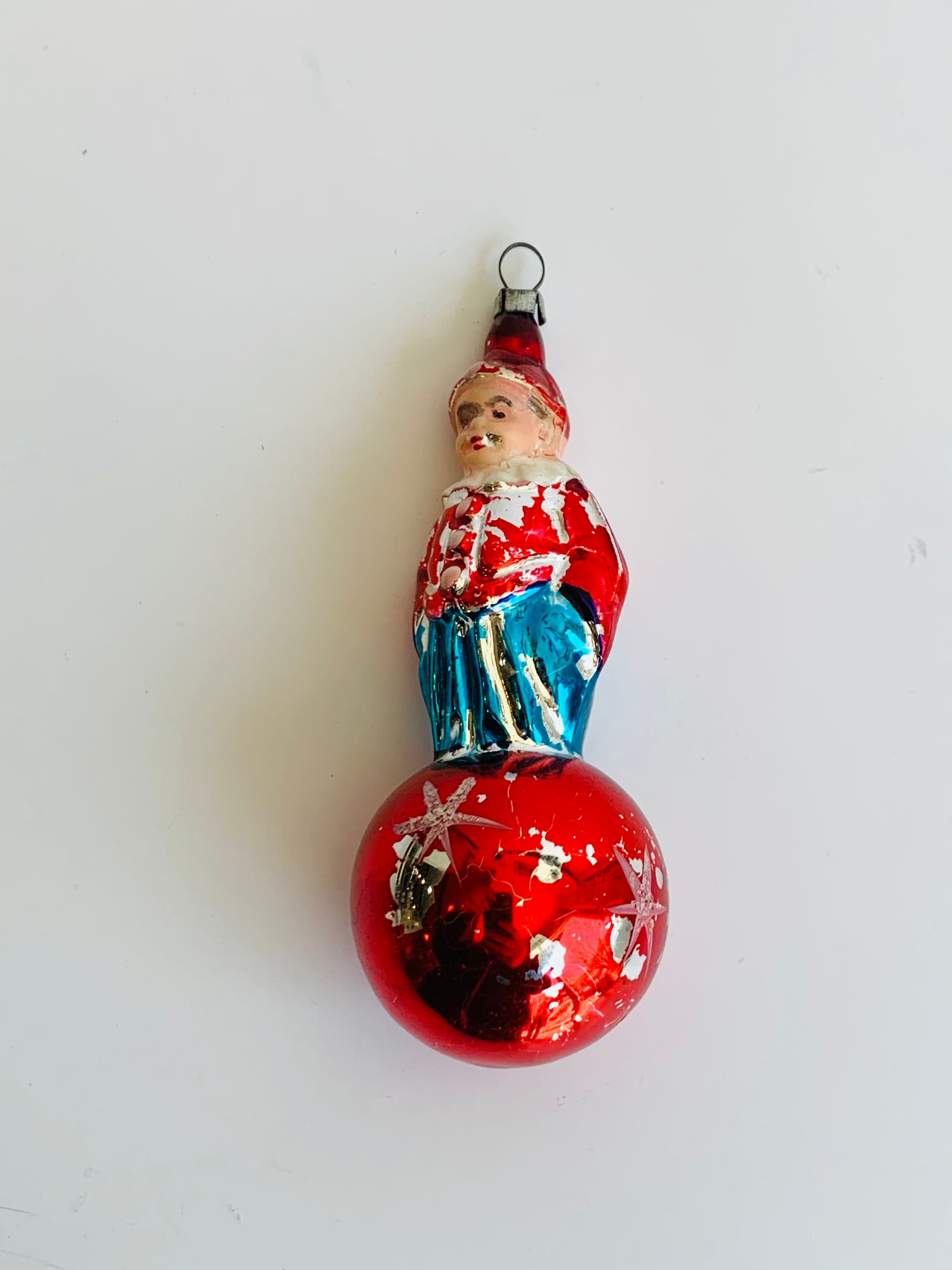 Vintage Mercury Glass Circus Clown Christmas Ornament | Etsy