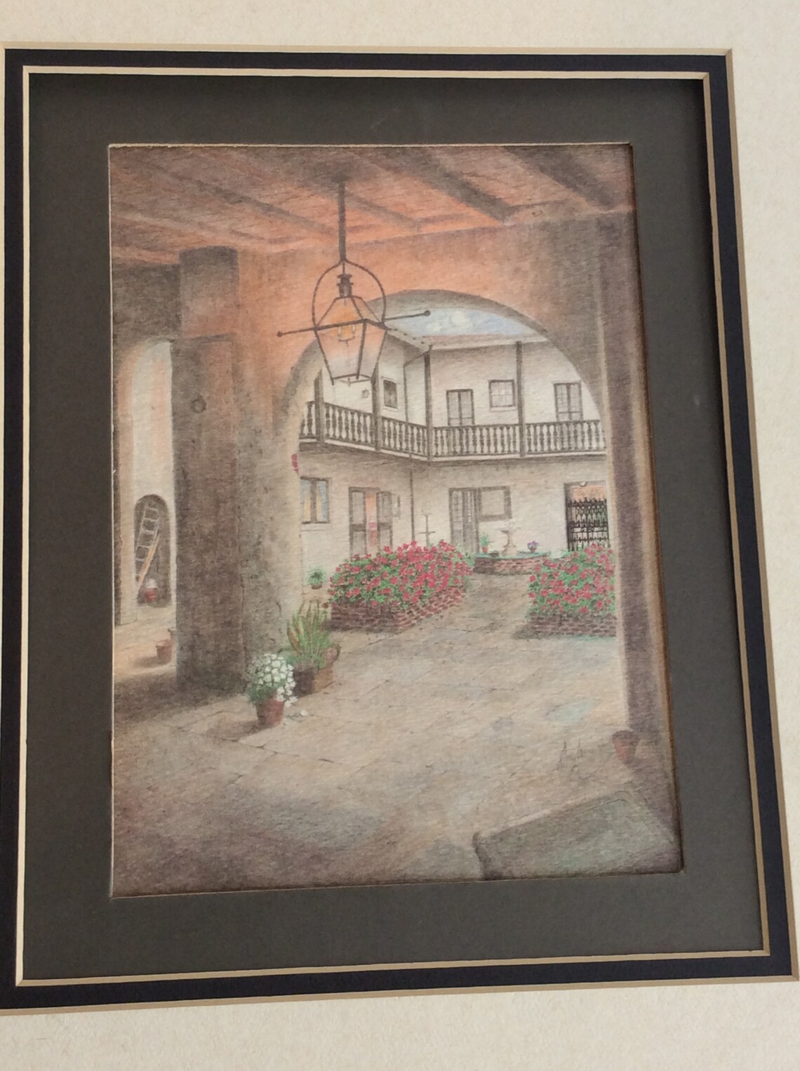 Vintage Archie Boyd Print, Brulator Courtyard - Etsy