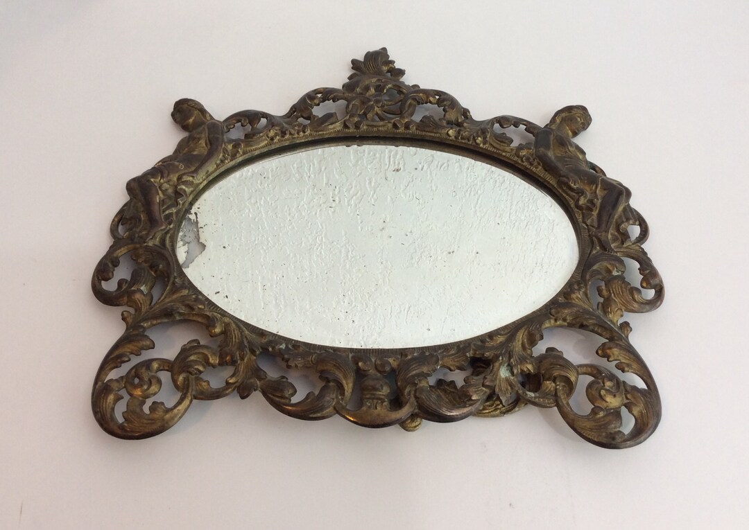 Antique Art Nouveau Table, Vanity Mirror - Etsy