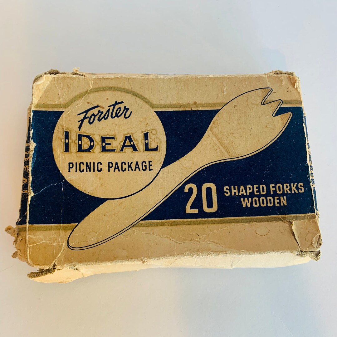 Vintage Forster Ideal Picnic Package Shaped Forks, Wooden - Etsy