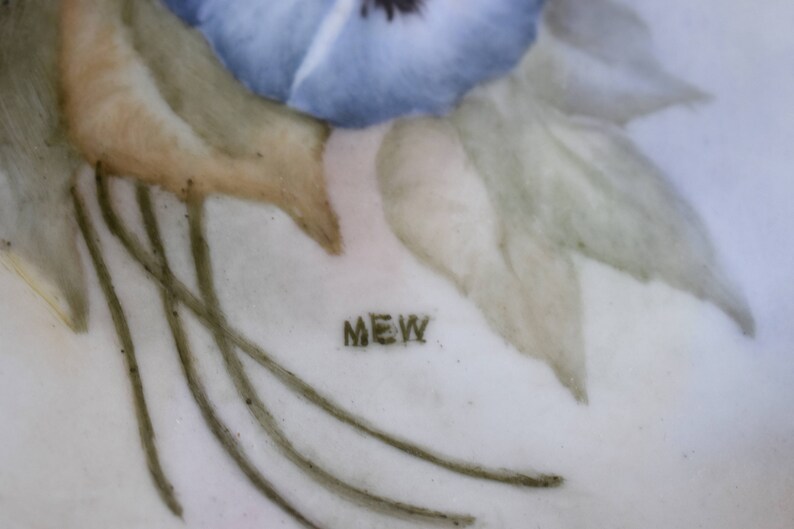 Vintage Hand Painted Plate, Pansey - Etsy